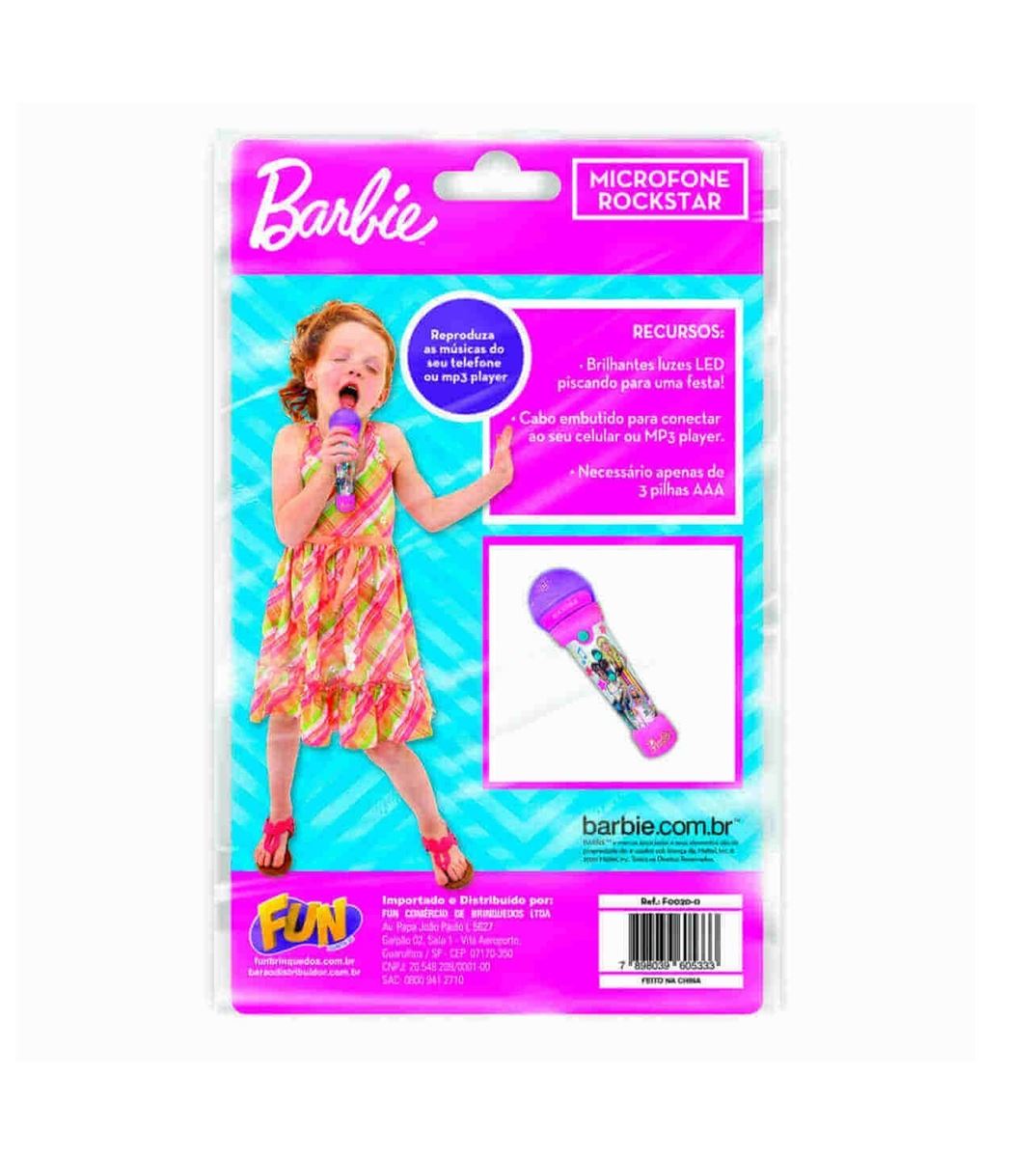 Microfone Barbie Rockstar Com Funcao Mp3 Player - Fun - Brinquedos é na ...