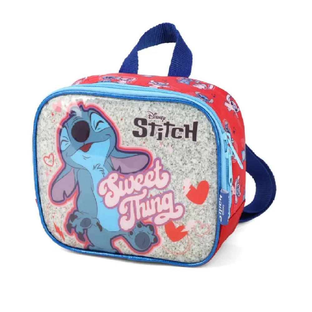 Lancheira Escolar Termica Stitch Vermelho - Luxcel - Brinquedos é na Bmtoys